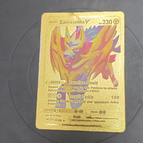 Pokemon | Other | Gold Zamazenta Vmax | Poshmark
